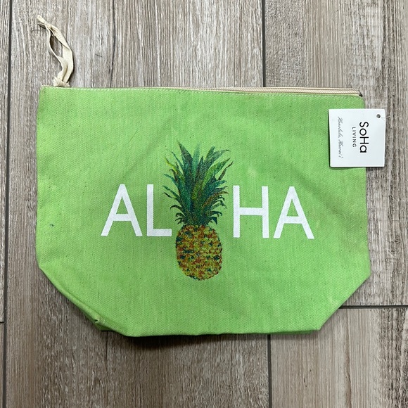 Bags | Soha Living Made In Hawaii Aloha Pineapple Pouch | Poshmark